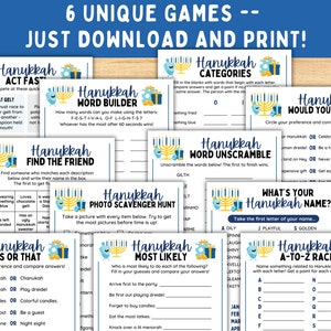 11 Hanukkah Games -- Printable Chanukah Activities for Kids & Adults ...
