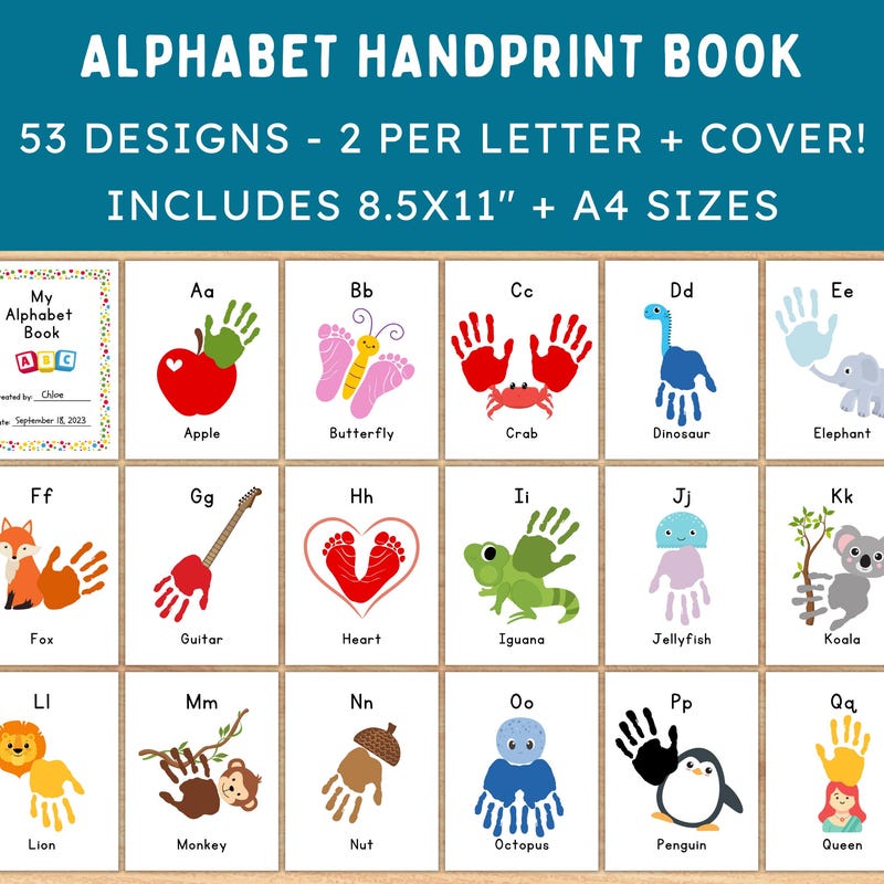 Handprint Alphabet - Etsy