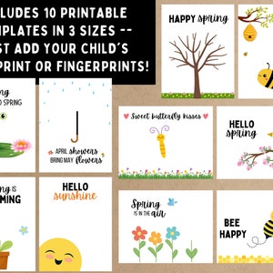 10 Spring Handprint Craft Bundle Printable DIY Spring Craft Activities ...