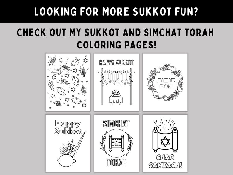 Sukkot Cut and Paste Paper Crafts -- Printable Torn Paper Art ...