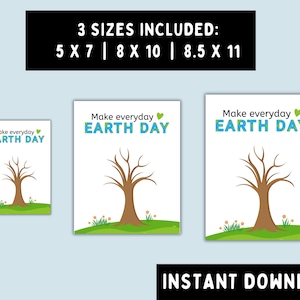 8 Earth Day Handprint and Footprint Craft Bundle -- Printable DIY Art ...