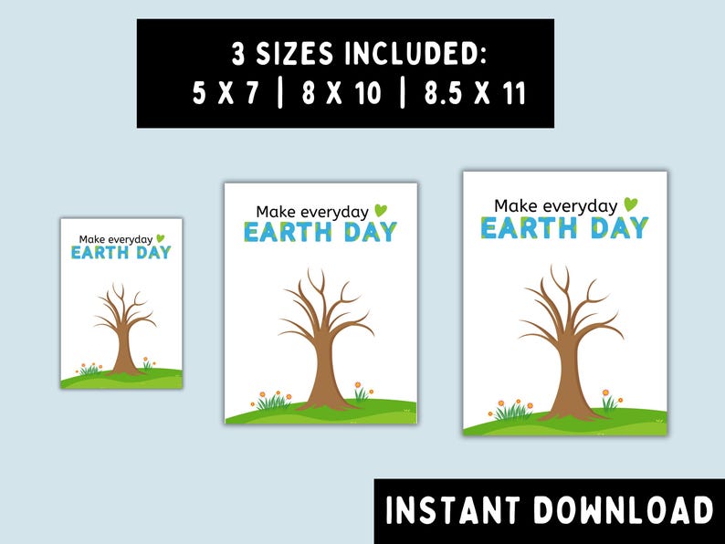 8 Earth Day Handprint and Footprint Craft Bundle -- Printable DIY Art ...