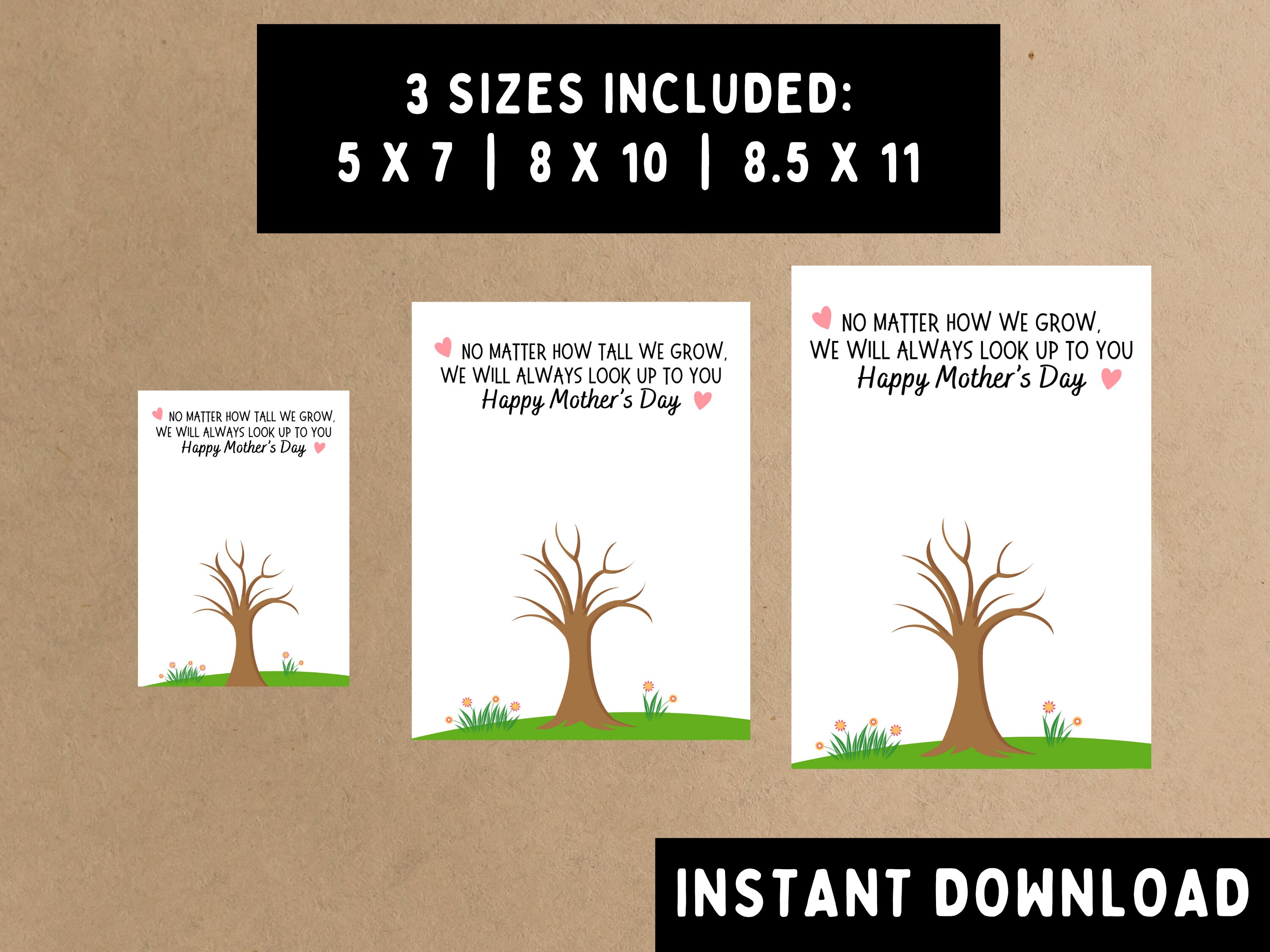 Multiple Children Mother's Day Handprint and Fingerprint Craft Bundle ...