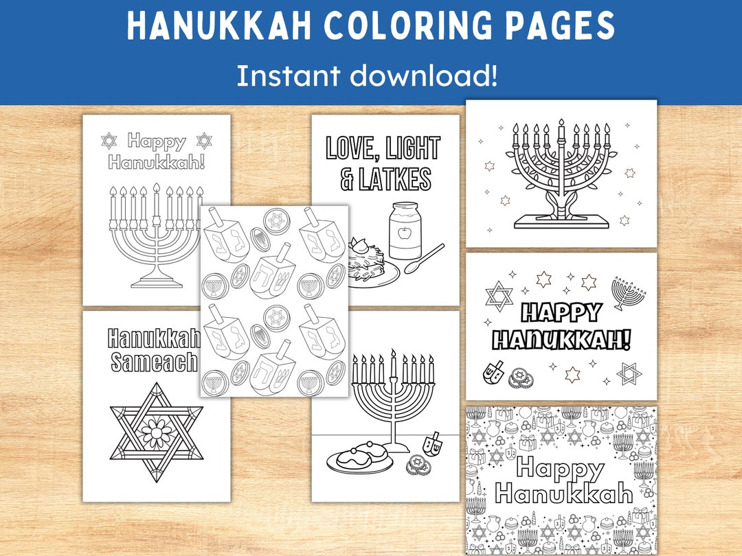 8 Hanukkah Coloring Pages -- Printable Chanukah Crafts for Kids ...