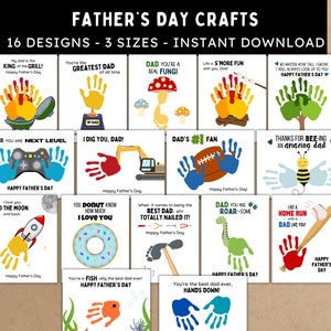 Father's Day Handprint, Footprint and Fingerprint Craft Bundle ...