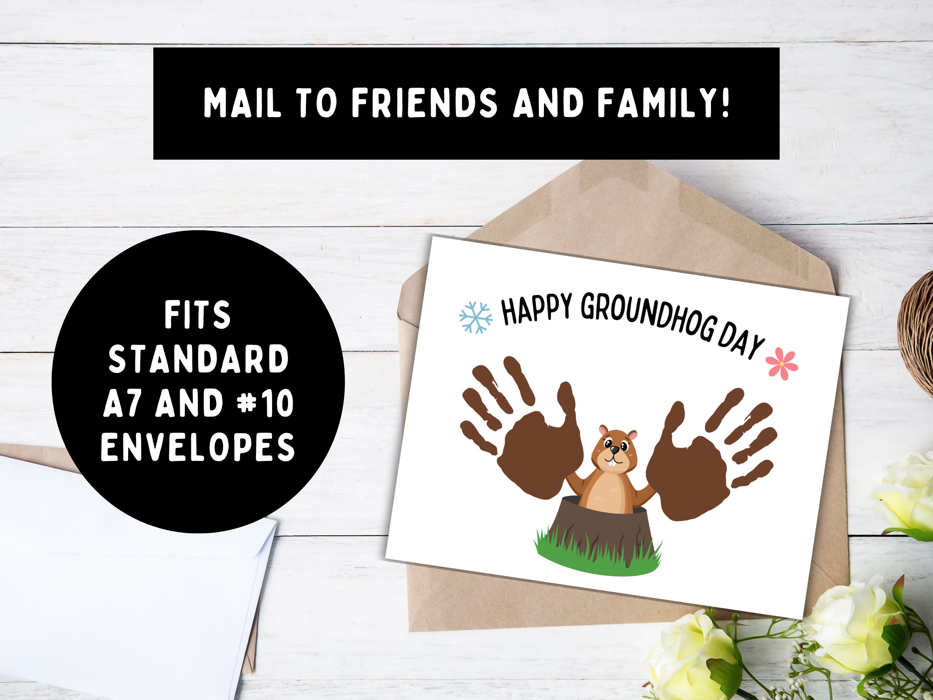 3 Groundhog Day Handprint and Footprint Craft Bundle Printable DIY ...
