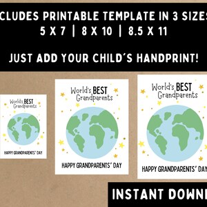 Grandparents' Day Handprint Craft -- World's Best Grandparents ...