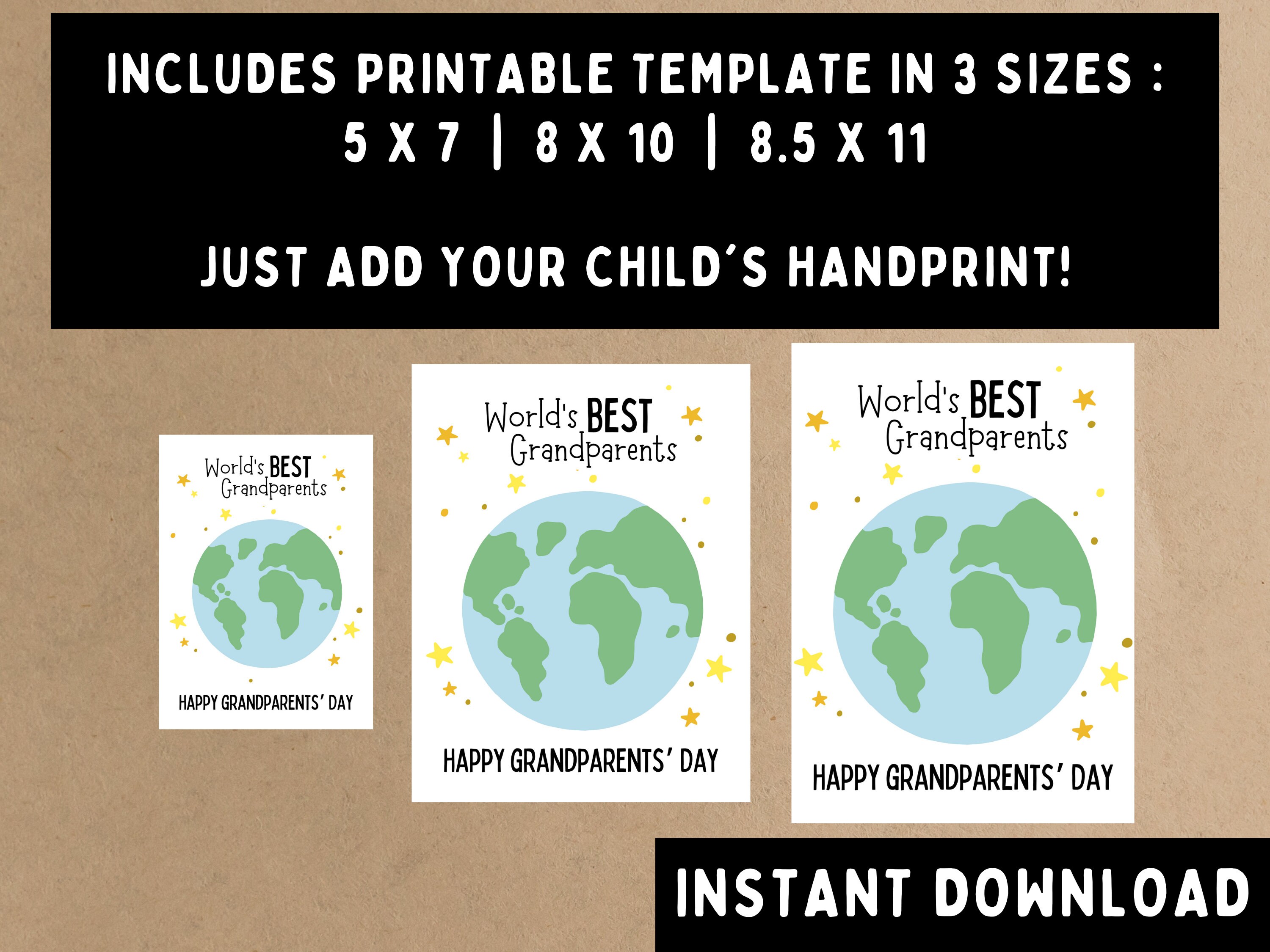 Grandparents' Day Handprint Craft -- World's Best Grandparents ...