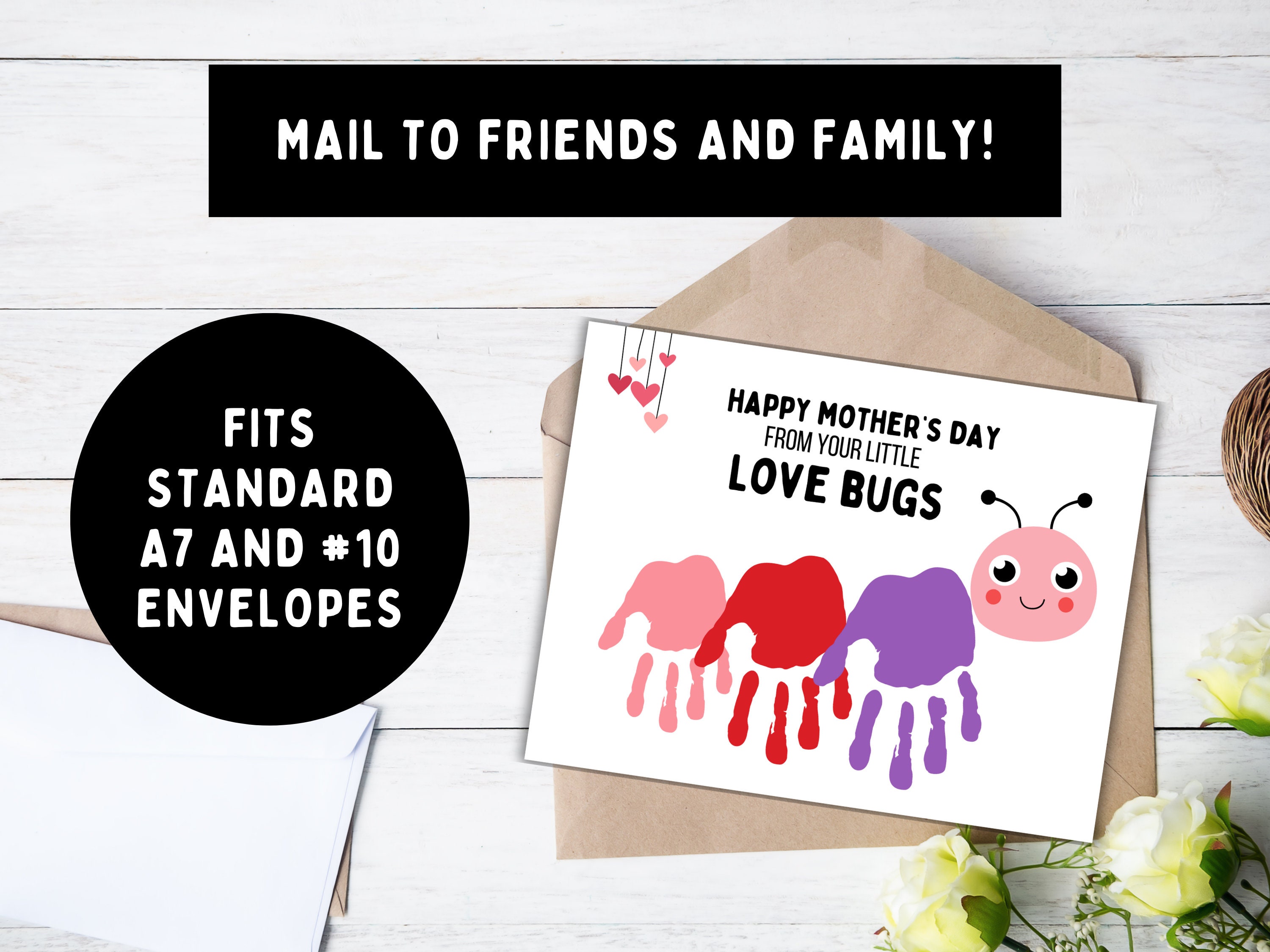 Mother's Day for Grandma Handprint Craft Bundle Printable DIY Craft ...