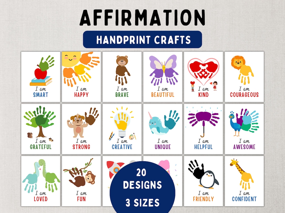 Affirmation Handprint Crafts -- Affirmation Keepsake Art for Kids ...
