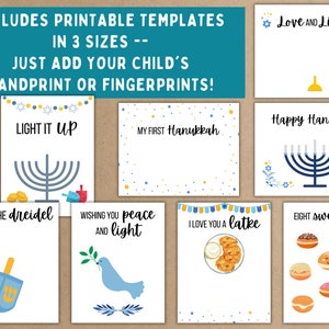 Hanukkah Handprint Craft Bundle -- Printable Chanukah Activity for Kids ...
