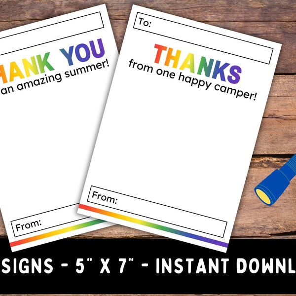 Camping Thank You - Etsy