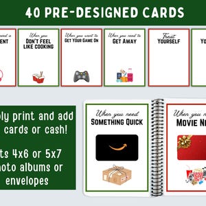 Christmas Gift Card Book - Printable Christmas Gift Card Holder for ...