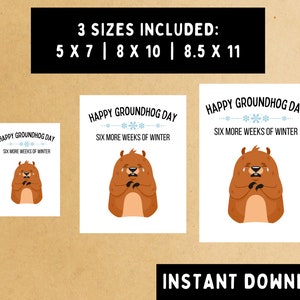 3 Groundhog Day Handprint and Footprint Craft Bundle Printable DIY ...