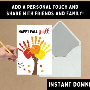 Fall Handprint Craft -- Printable DIY Autumn Art Activity -- Fun for ...