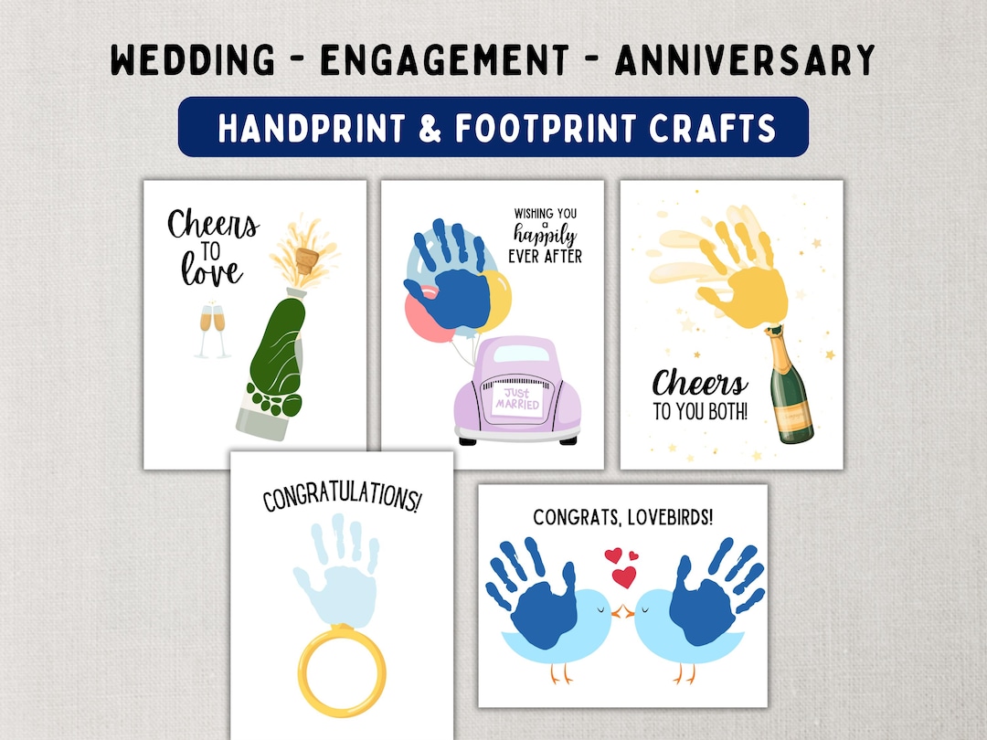 Congratulations Handprint Crafts for Wedding, Engagement, Anniversary ...
