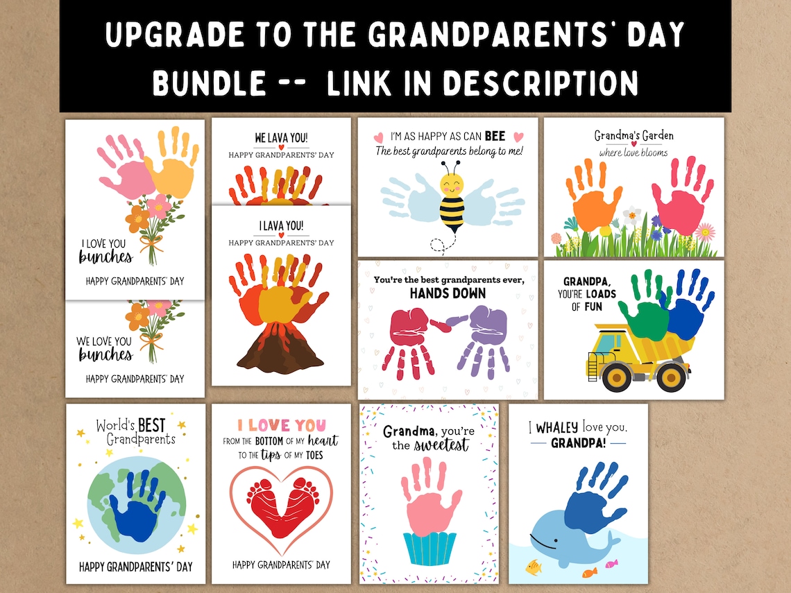 Grandparents' Day Handprint Craft World's Best Grandparents Printable ...