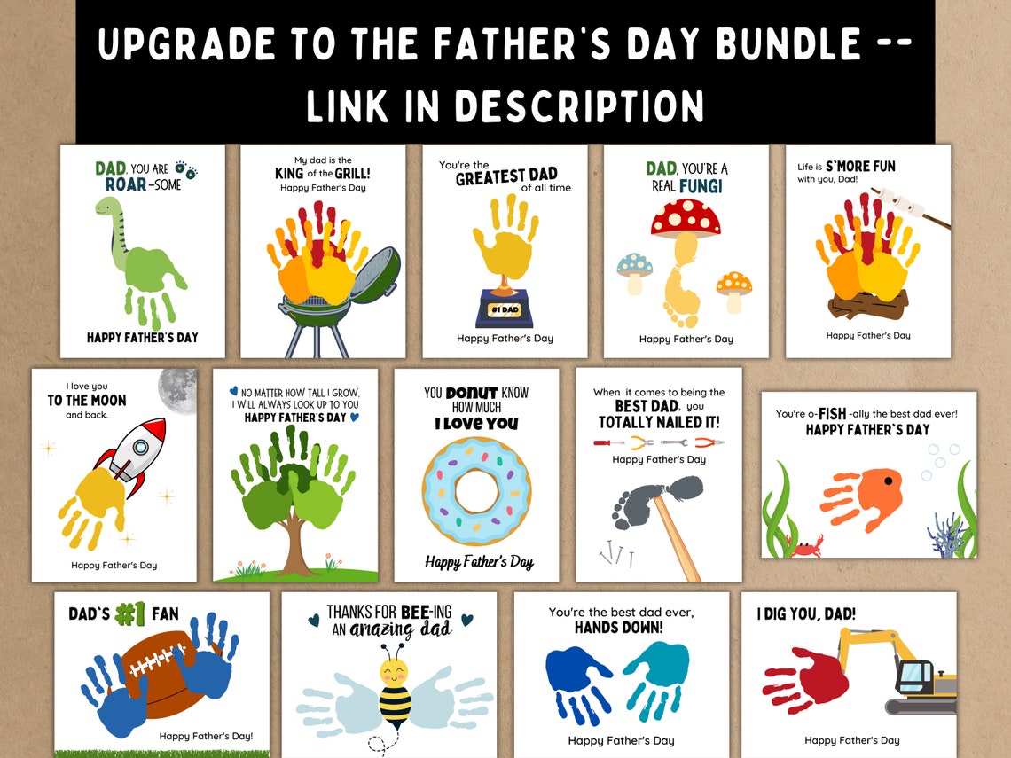 Father's Day Rocketship Handprint Craft Printable DIY Handprint ...