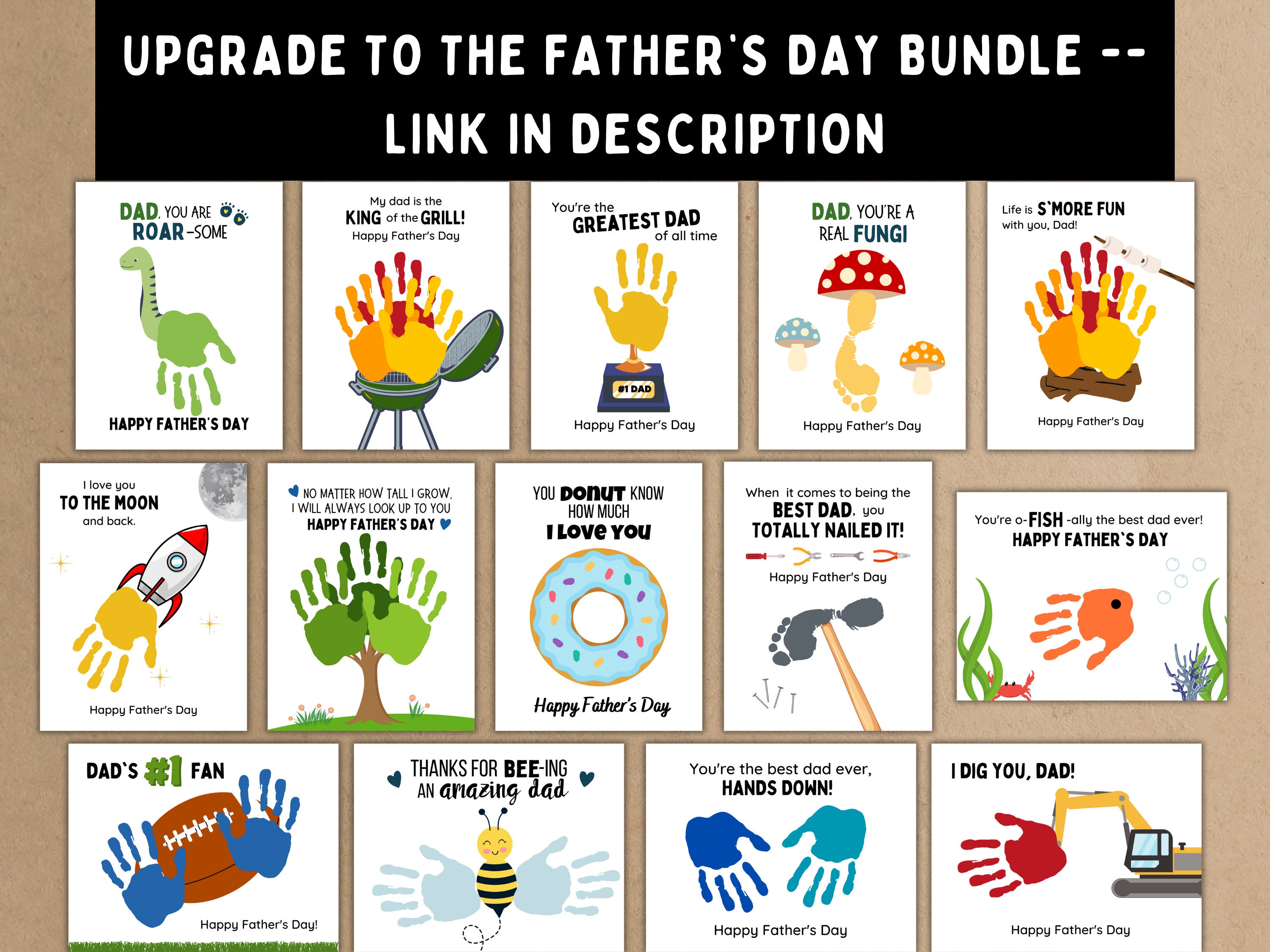 Father's Day Rocketship Handprint Craft -- Printable DIY Space-themed ...