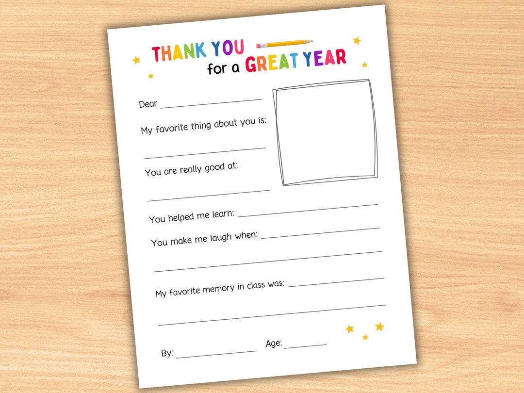 End of Year Teacher Appreciation Gift -- Printable DIY Card for ...