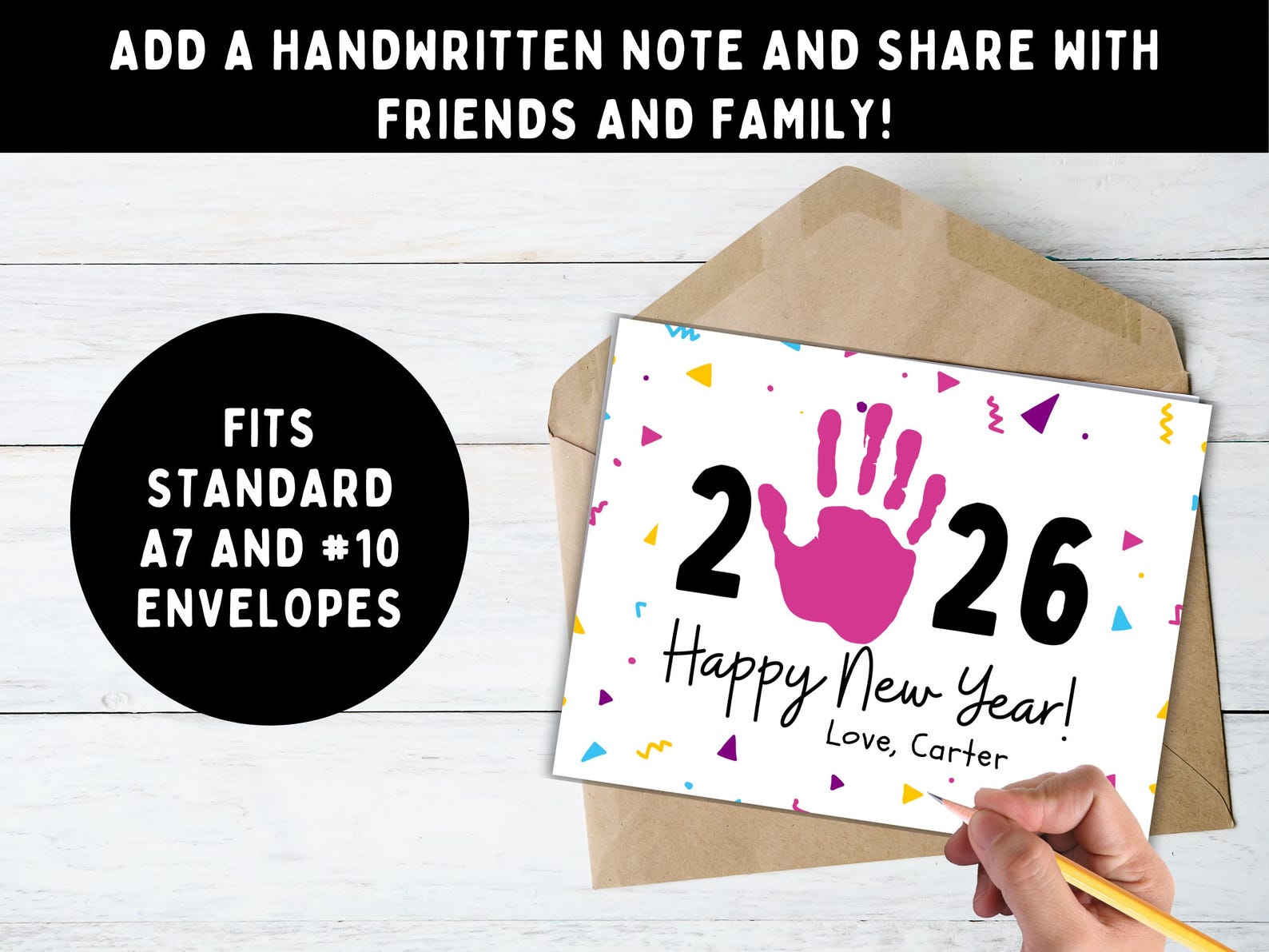 2026 New Year Confetti Handprint Craft -- Printable DIY Happy New Year ...