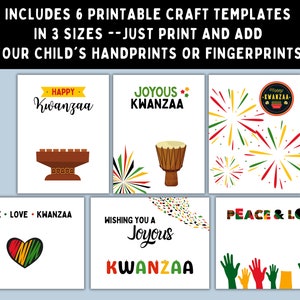 Kwanzaa Handprint and Fingerprint Craft Bundle - Printable School and ...