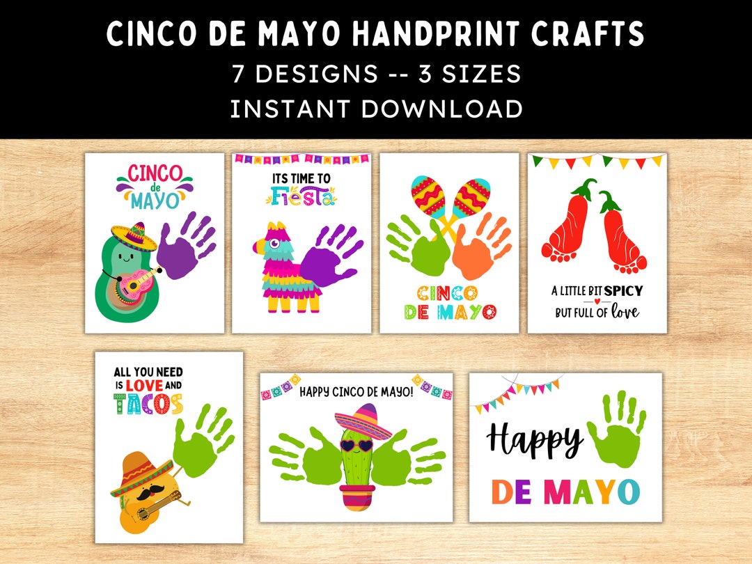 Cinco De Mayo Handprint Craft Bundle Printable DIY Craft Activities ...