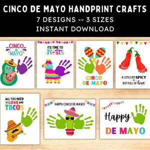 Cinco De Mayo Handprint Craft Bundle Printable DIY Craft Activities ...