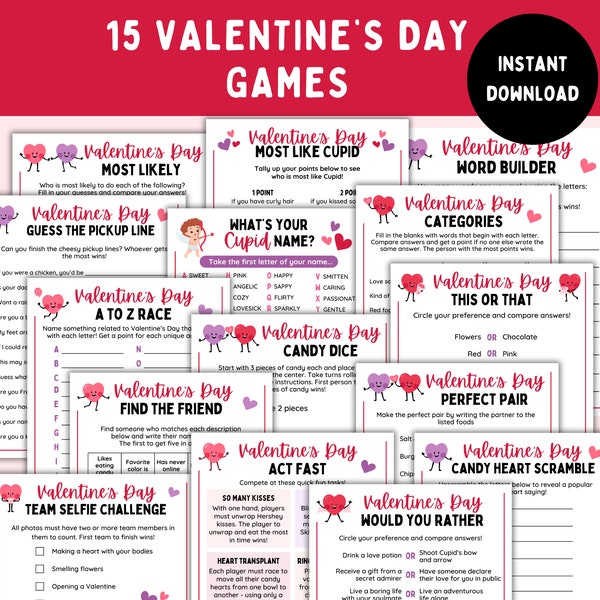 Valentines Games - Etsy
