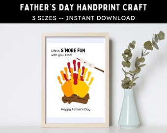 Father's Day Construction Truck Handprint Craft Printable DIY Handprint ...