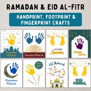 Ramadan and Eid Al-fitr Handprint & Footprint Craft Bundle - Printable ...