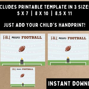 Fall Football Handprint Craft -- Printable DIY Autumn Handprint ...