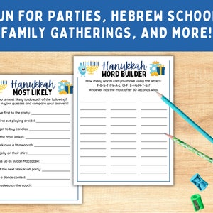11 Hanukkah Games -- Printable Chanukah Activities for Kids & Adults ...