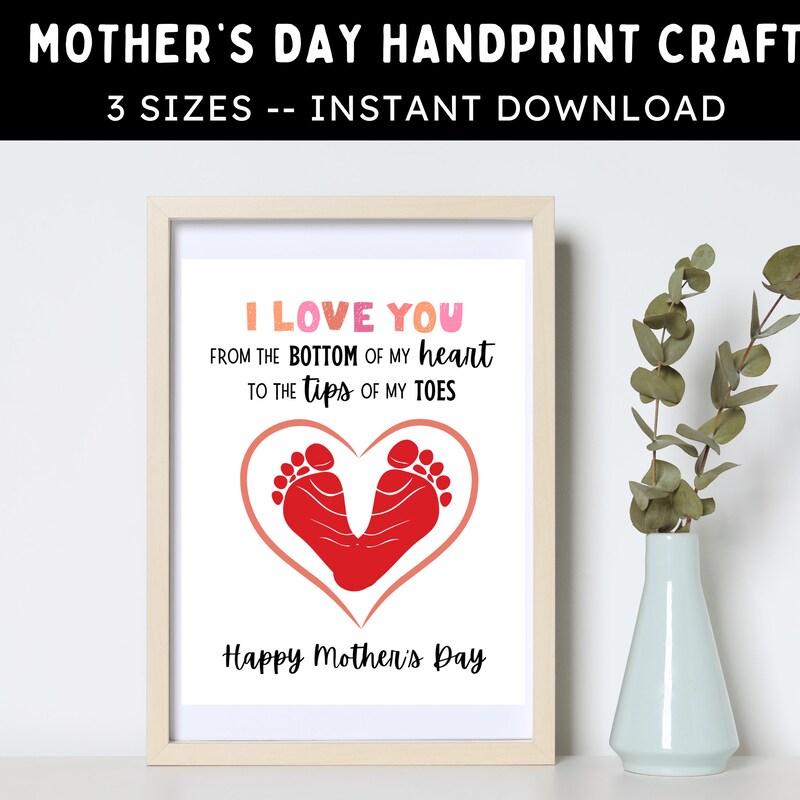 Mothers Day Footprint Art - Etsy