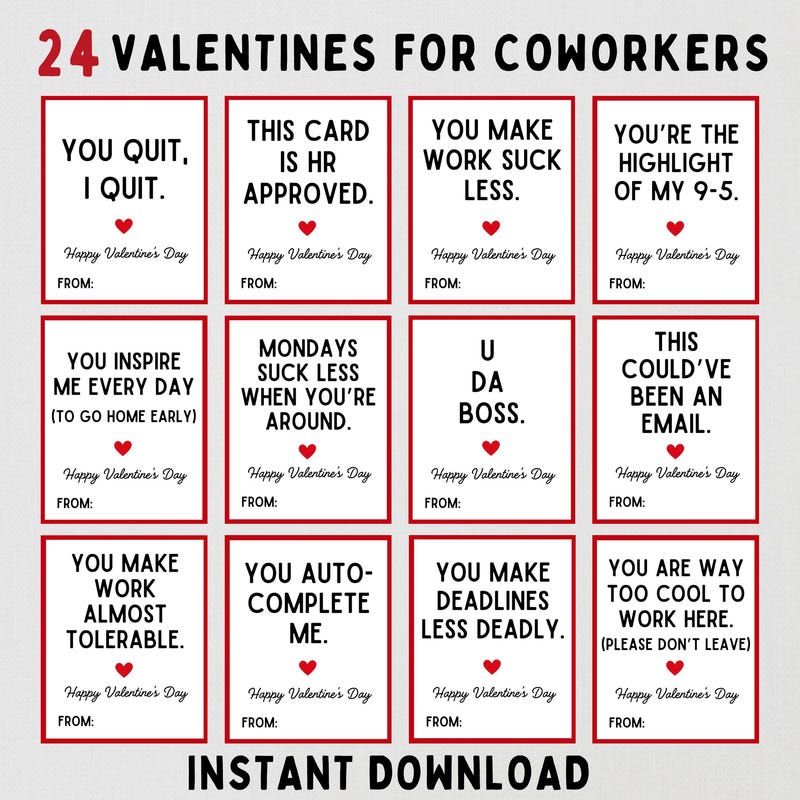 Diy Office Valentine Card - Etsy