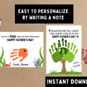Father's Day Handprint, Footprint and Fingerprint Craft Bundle ...