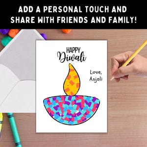 Diwali Cut and Paste Paper Crafts -- Printable Torn Paper Art ...