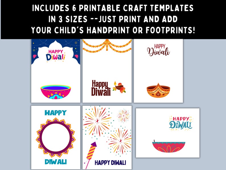 Diwali Handprint Craft Bundle Printable DIY Craft Activities Diwali ...