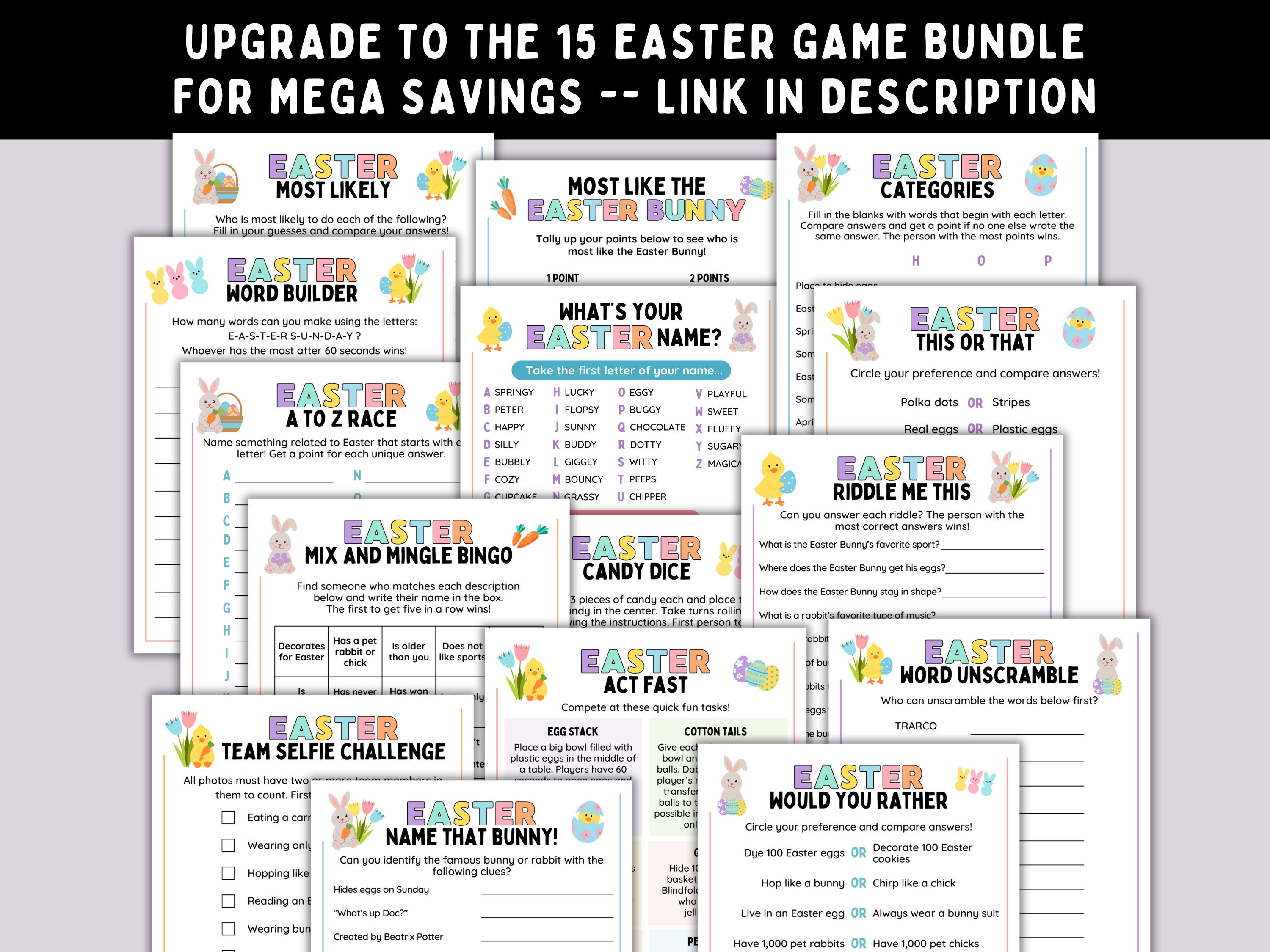 Easter Funny Name Game -- Printable Easter Party Game -- Easter ...