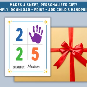 2025 Handprint Calendar - Printable Keepsake Craft for Kids, Toddlers ...