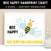 Spring Bee Handprint Craft Printable DIY Spring Craft Activity ...