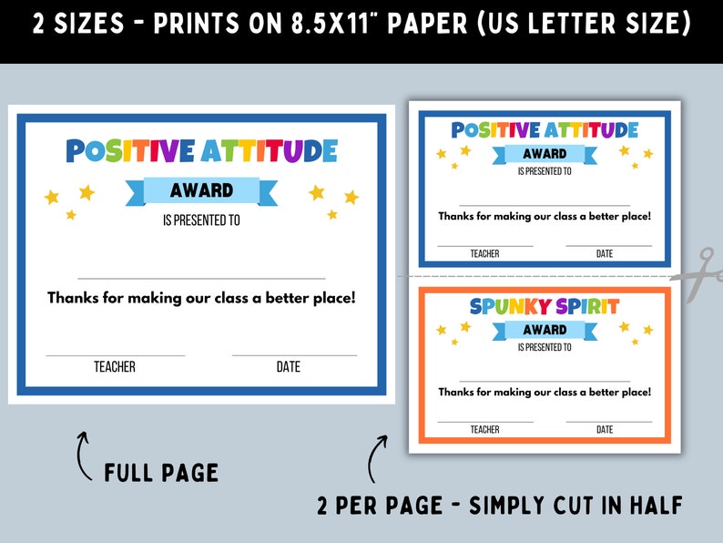 Printable Student Awards -- End of Year Certificates to Celebrate Class ...