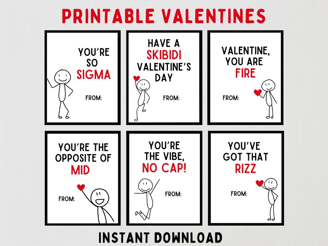 Tween/teen Slang Valentine Cards -- Funny Valentine's Day Cards for ...