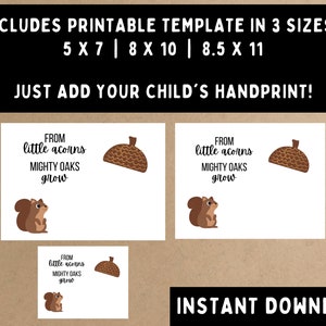 Fall Handprint Craft -- Printable DIY Autumn Handprint Activity ...