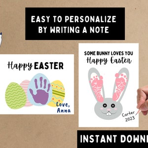 10 Easter Handprint and Footprint Craft Bundle Printable DIY Spring ...