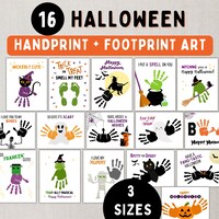 Halloween Handprint Footprint Art: Spooky DIY Keepsake (instant ...