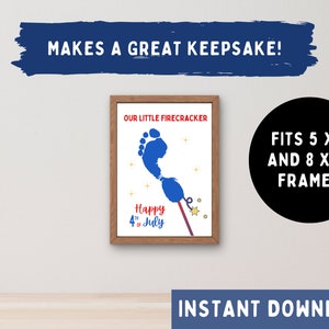 8 4th of July Handprint and Footprint Craft Bundle, Printable DIY ...