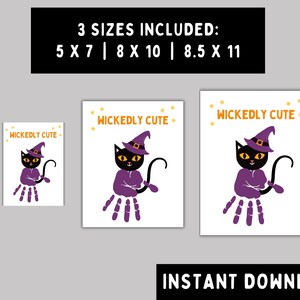 Halloween Handprint and Footprint Craft Bundle -- Printable DIY Art ...