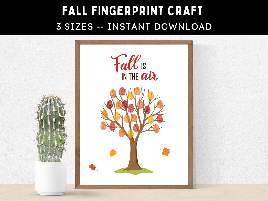 Fall is in the Air Fingerprint Craft -- Printable DIY Autumn ...