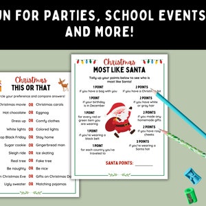 Christmas Party Games -- Printable Christmas Games -- Christmas Games ...
